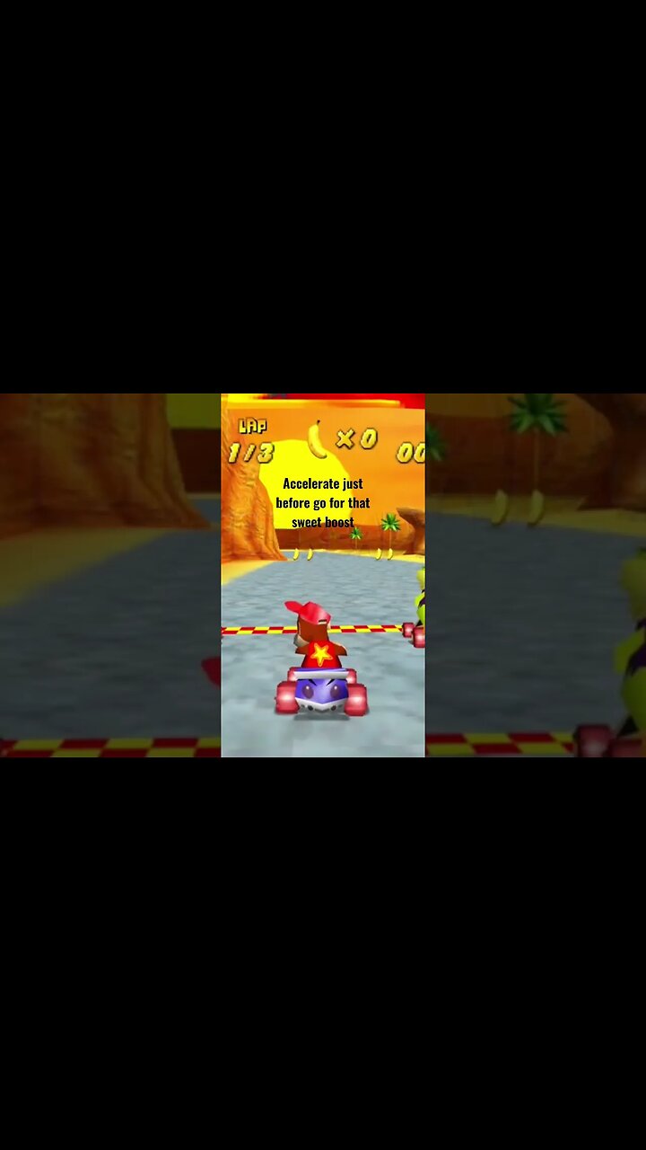 Diddy kong racing,how to boost at the start!!!