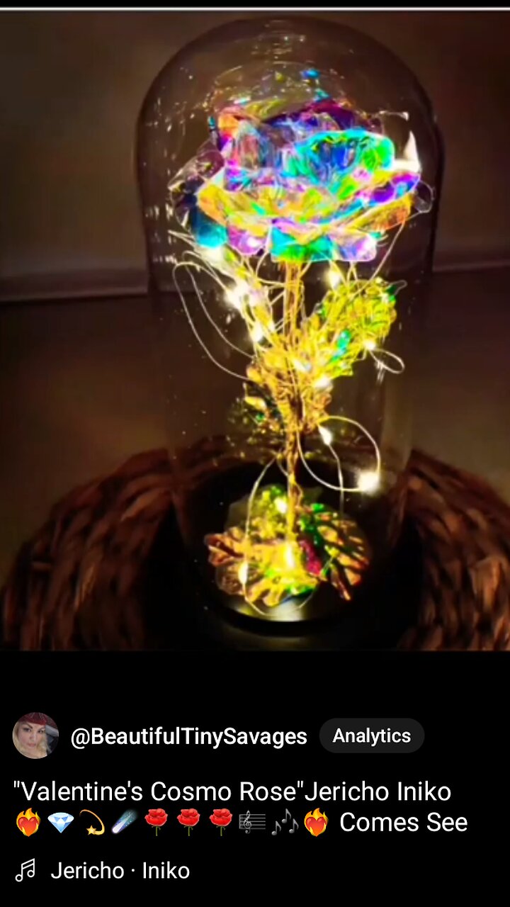 "Valentine's 24 K Cosmo Galaxy Rose "Jericho Iniko 🌹💎☄️⭐🎼🎶Come See