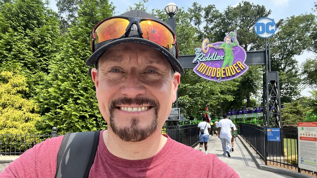 Off Ride Footage of THE RIDDLER MINDBENDER at Six Flags Over Georgia ...