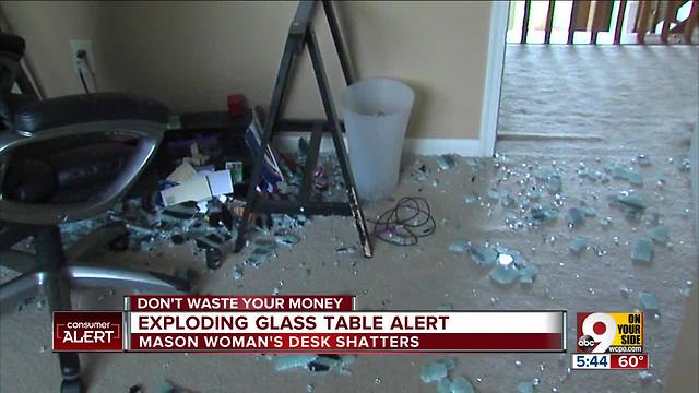 IKEA glass table top exploded, Ohio woman says
