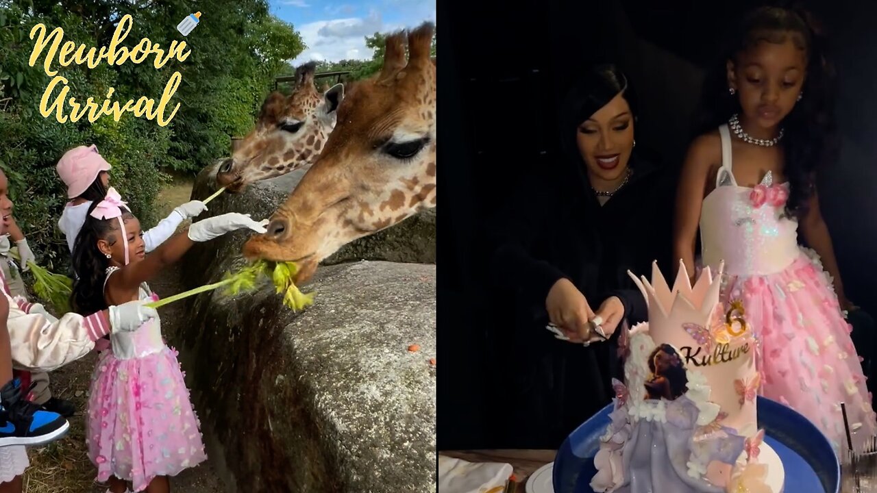 Cardi B Takes Kulture To Feed The Giraffes In Paris For Her 6th B-Day! 🦒