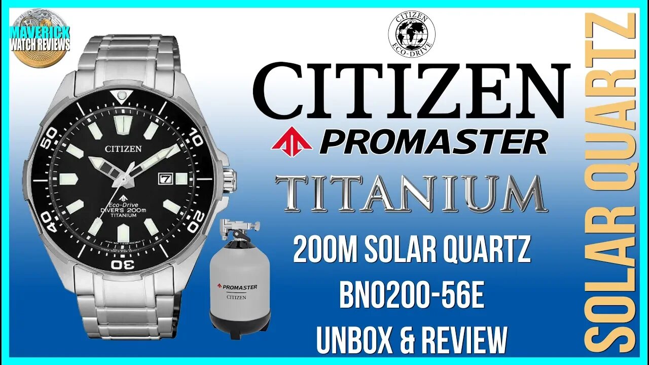 Great Simple Utility Diver! | Citizen Promaster Titanium 200m Solar ...