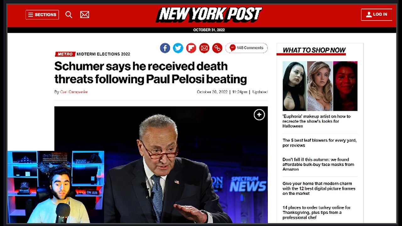 Senate Majority Leader Chuck Schumer Says He's Received Death Threats ...