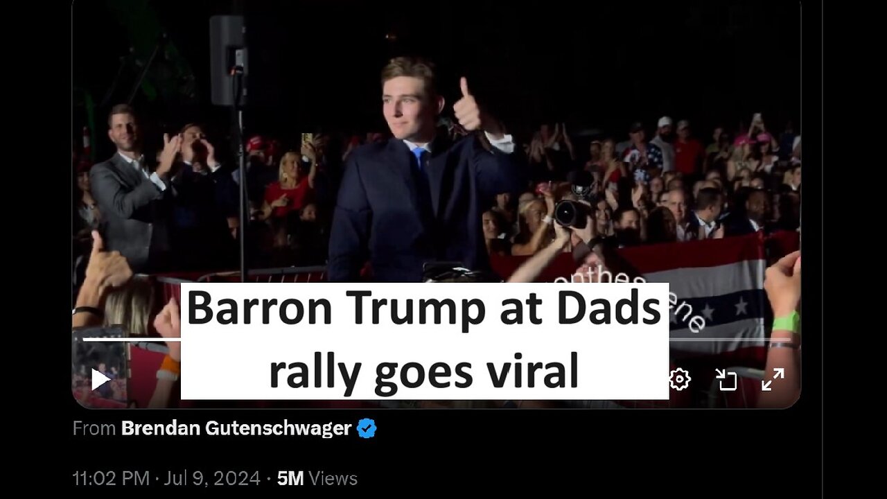 Barron Trump makes waves at Trump rally