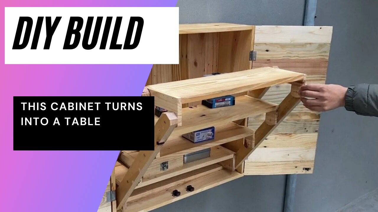 Heres how to build a Cabinet that turns into a Table Creative and ...