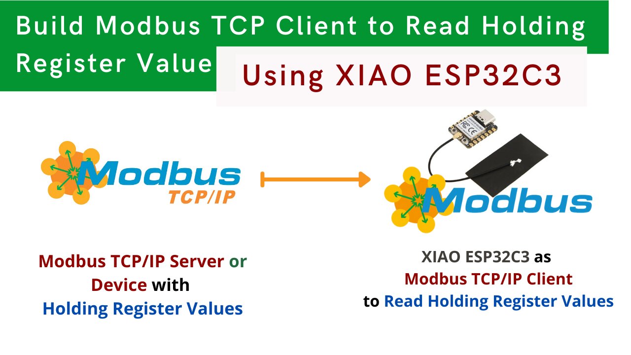 How To Create Modbus Tcp Client Using Xiao Esp32c3 To Read Holding Register Of Modbus Tcpip Device