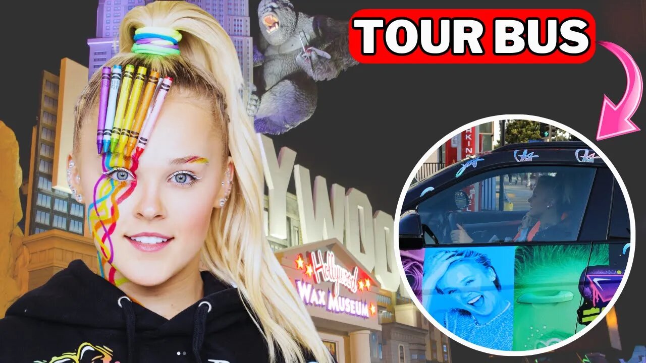 Jojo Siwa brings her Wild Car to Hollywood and shocks a Tour Bus of ...