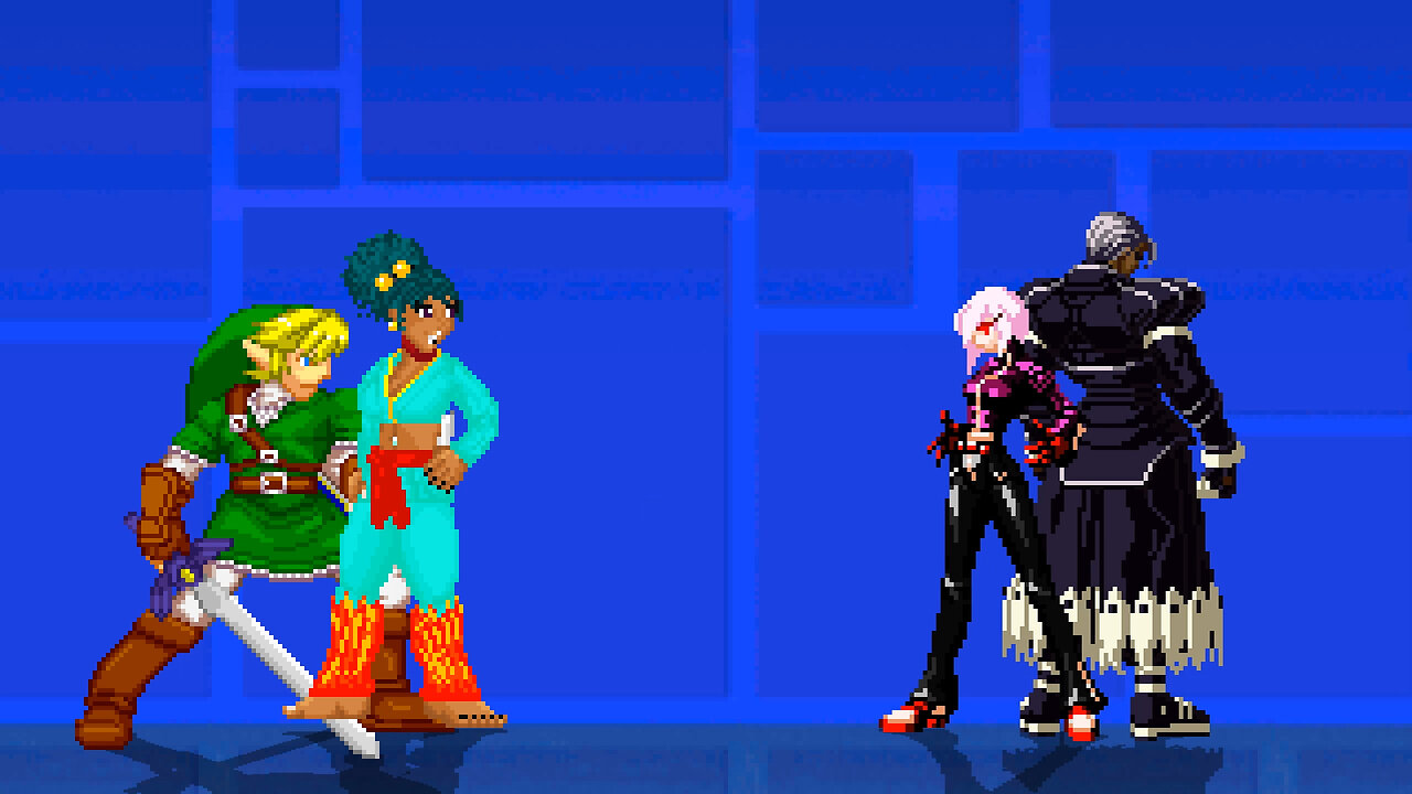 MUGEN - April 1st, 2024 Chars - Spark Naga & Link vs. Anthym Ruby ...