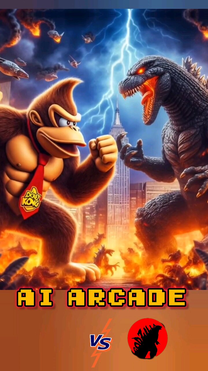 AI ARCADE: DK VS GODZILLA 🦍🦖