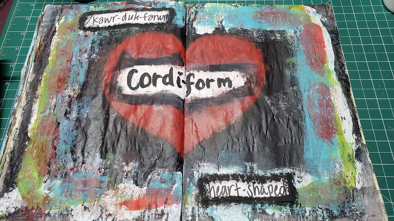 Cordiform | Thelisha Sketches & Colors #journalwithme #acrylicpainting