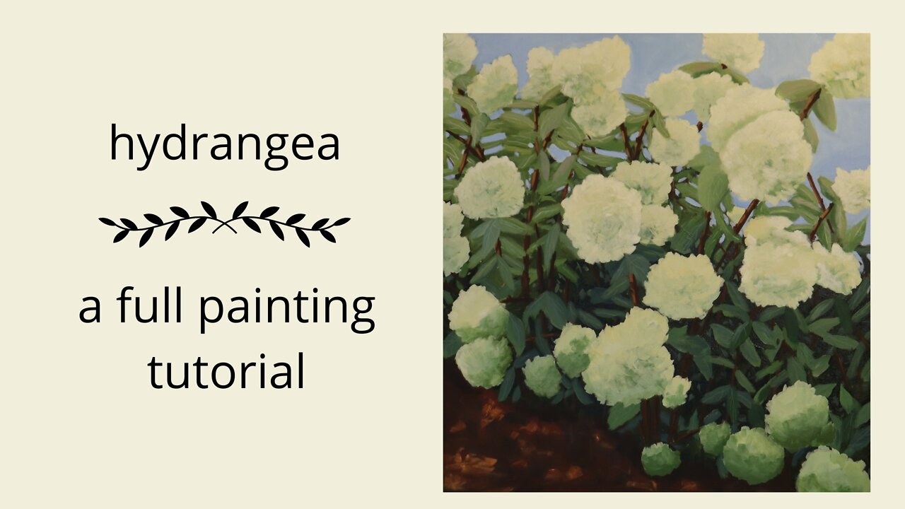 How to Paint a Large Hydrangea Painting in Acrylics ~ A Step by Step ...