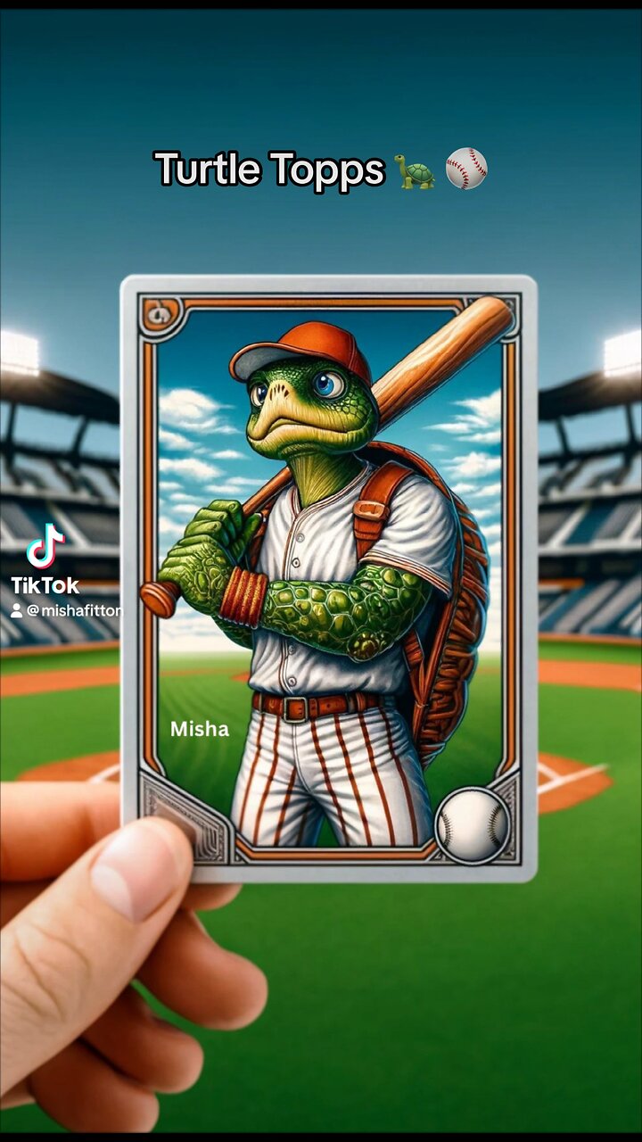 Baseball Card Turtle Design Made Using Dalle 3 Text-to-Image