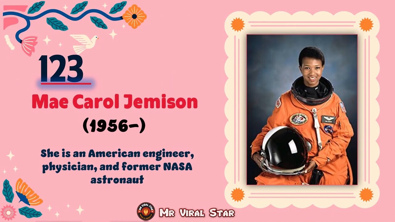 Mae Carol Jemison (1956-)| TOP 150 Women That CHANGED THE WORLD | Short ...