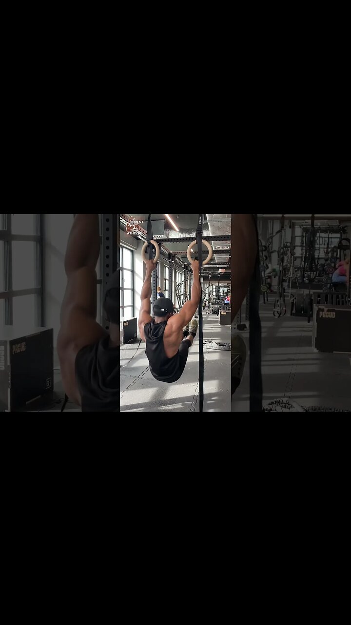 Ring L-Sit Pull Ups #shorts #backworkout #core #calisthenics #biceps