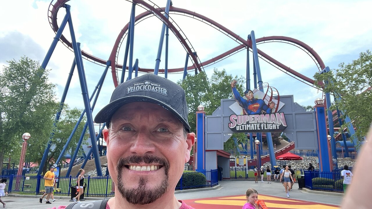 Off Ride Footage of SUPERMAN: ULTIMATE FLIGHT at Six Flags Over Georgia ...