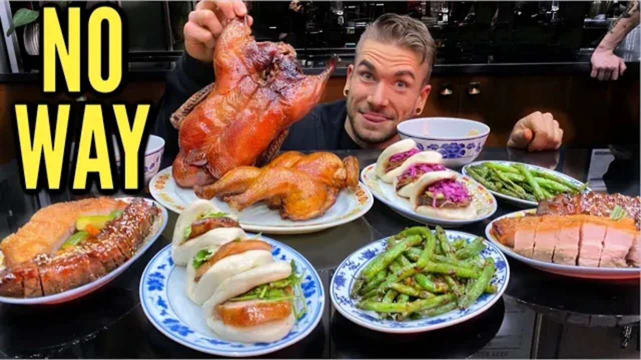 HUGE CHINESE FOOD CHALLENGE | Roast Duck, Dumplings, Bao, BBQ Pork ...