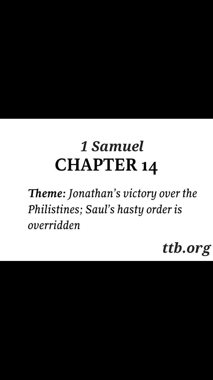 1 Samuel Chapter 14 (Bible Study)
