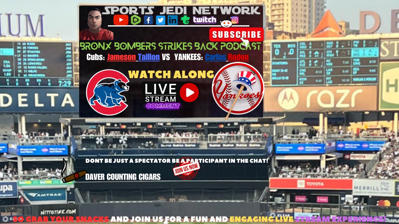 ⚾NEW YORK YANKEES vs Chicago Cubs Live Reaction | WATCH ALONG |FEEL THE ...