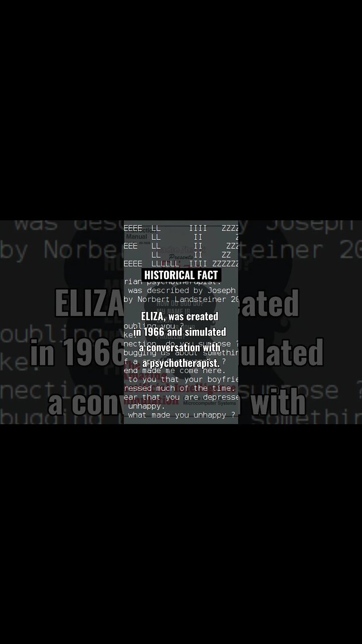 The first artificial intelligence program, called ELIZA, was created in ...