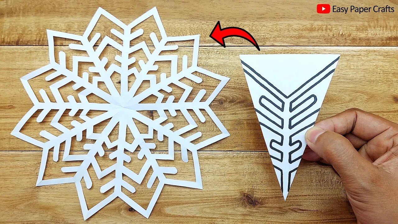 Paper Cutting Snowflake Design ️ How to Make Snowflake Out of Paper 🎄 ...