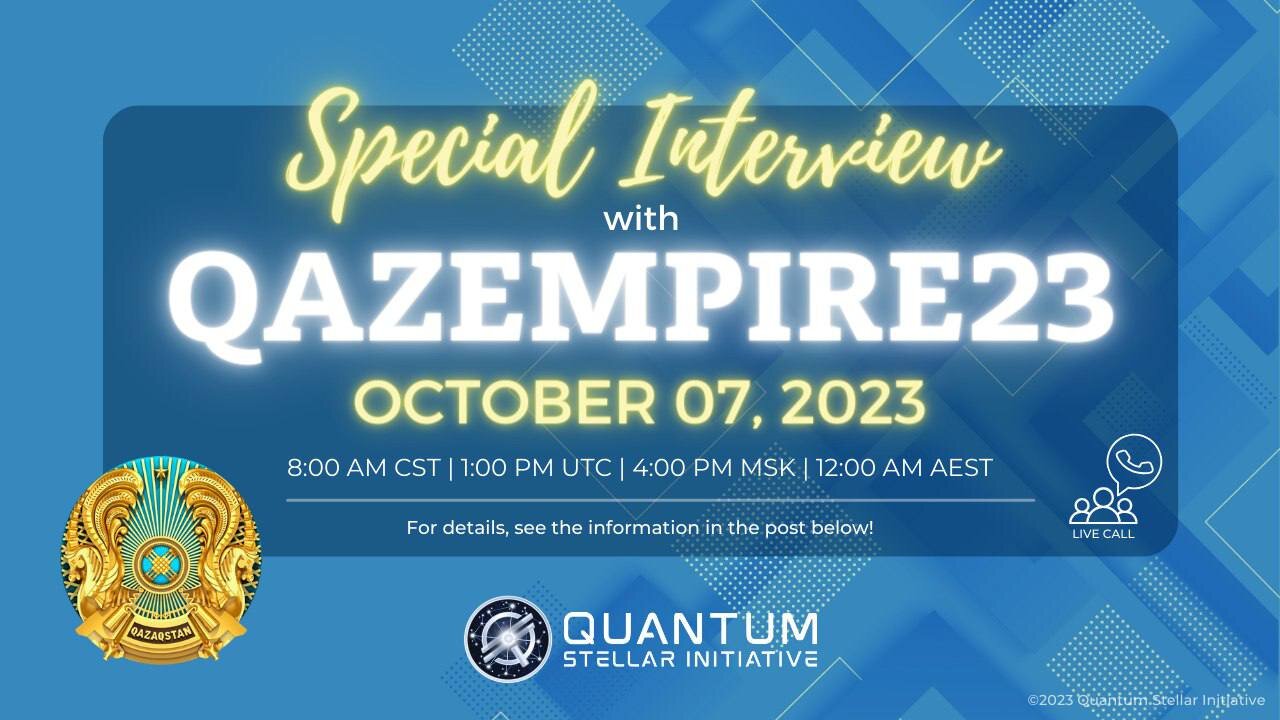 10/7/2023 Quantum Stellar Initiative (QSI) #1 Interview with ...