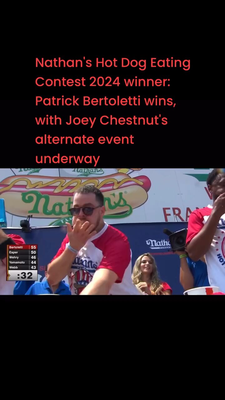 Nathan's Hot Dog Eating Contest 2024 winner: Patrick Bertoletti wins ...