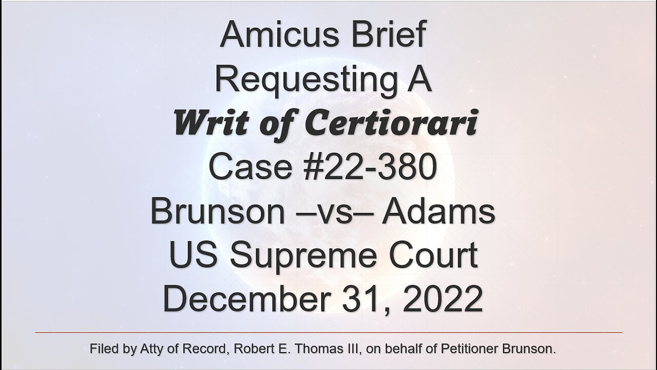 Case 22-380, Amicus Brief, Requesting Writ of Certiorari on behalf of ... Case 22-380, Amicus Brief, Requesting Writ of Certiorari on behalf of ...