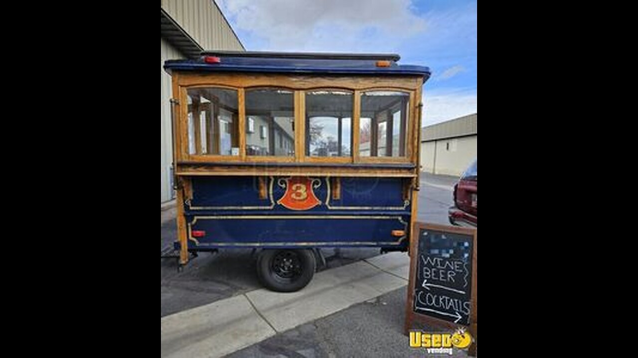 7.5' x 10' Trolley Beverage Trailer Custom Cable Car | Replica ...