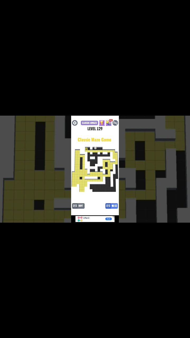 Classic Maze Game Level 129. #shorts