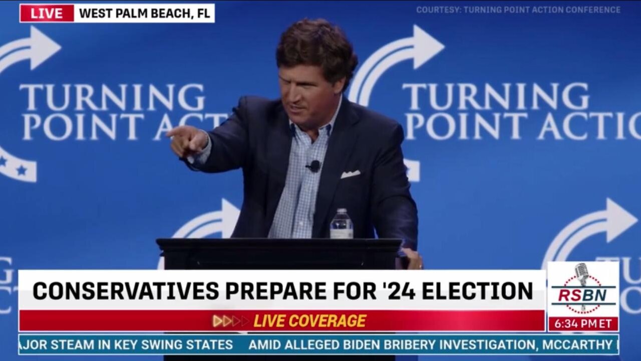 WOW! Tucker Carlson's The Man! Turning Point Action Conference: Day One ...