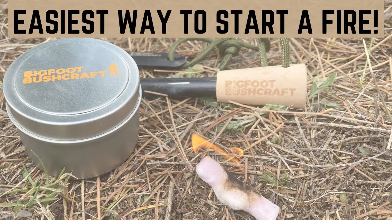 Easiest way to start a fire when Moto Camping. Bigfoot Bushcraft Fire ...
