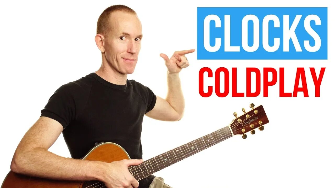 Clocks ★ Coldplay ★ Guitar Lesson - Easy Acoustic Riff Tutorial [with tab]