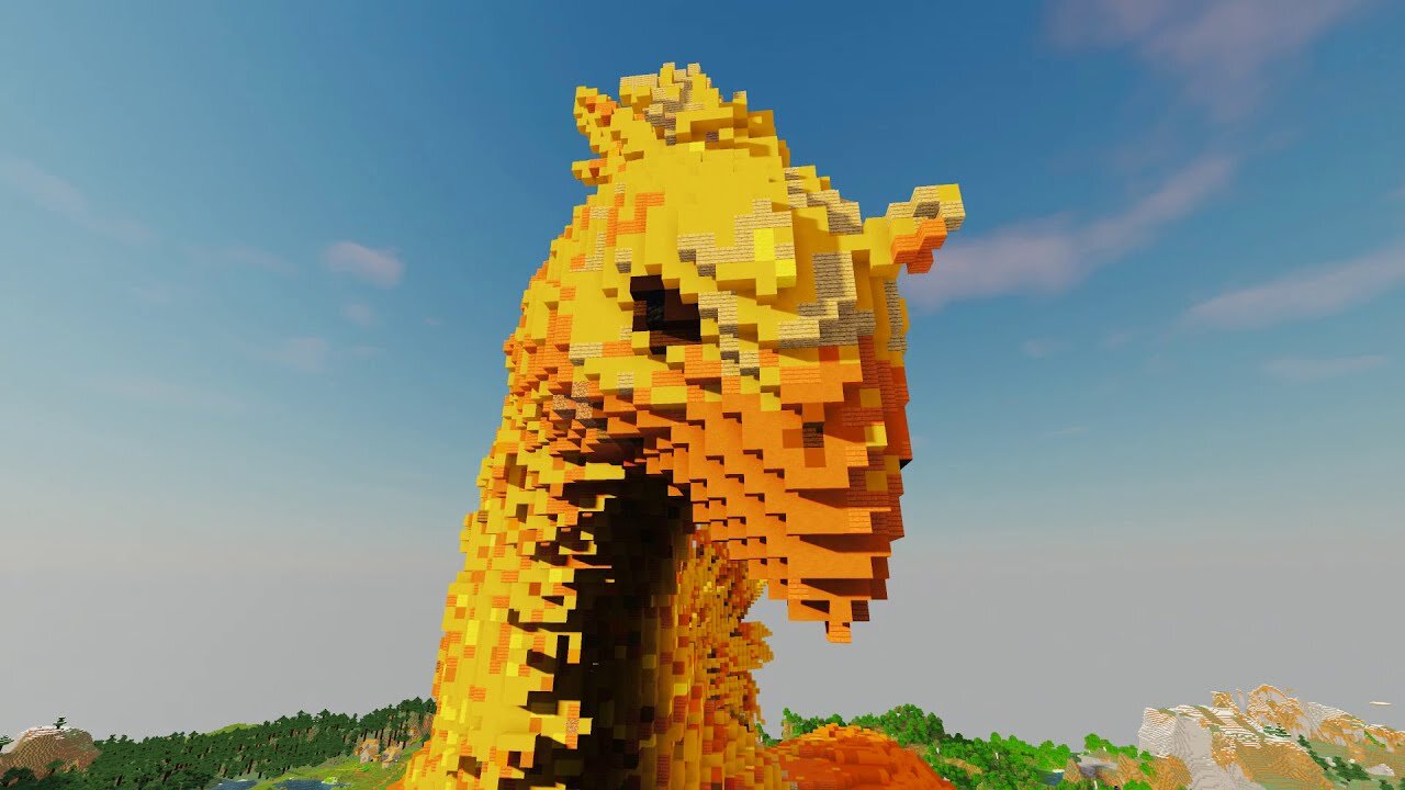 Minecraft Timelapse, Chocobo Build Schematic - Final Fantasy