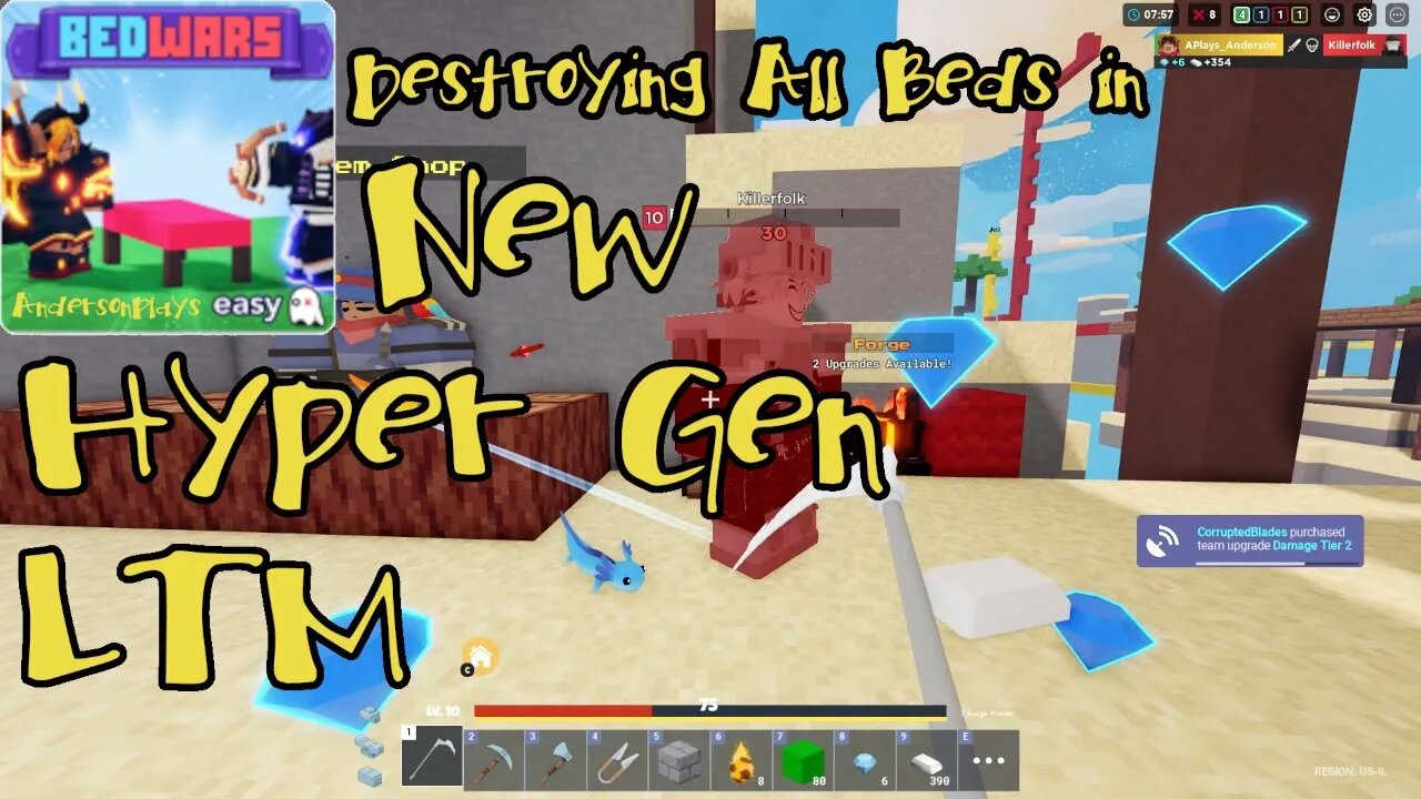 AndersonPlays Roblox BedWars 💎 [HYPER GEN!] Update - Destroying All ...