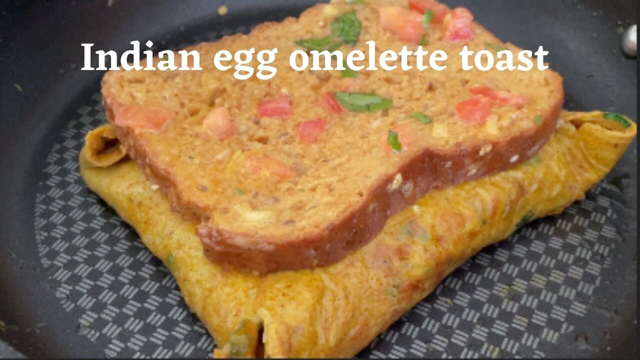 How to make Indian egg omelette toast at home/ Indian street food/one ...