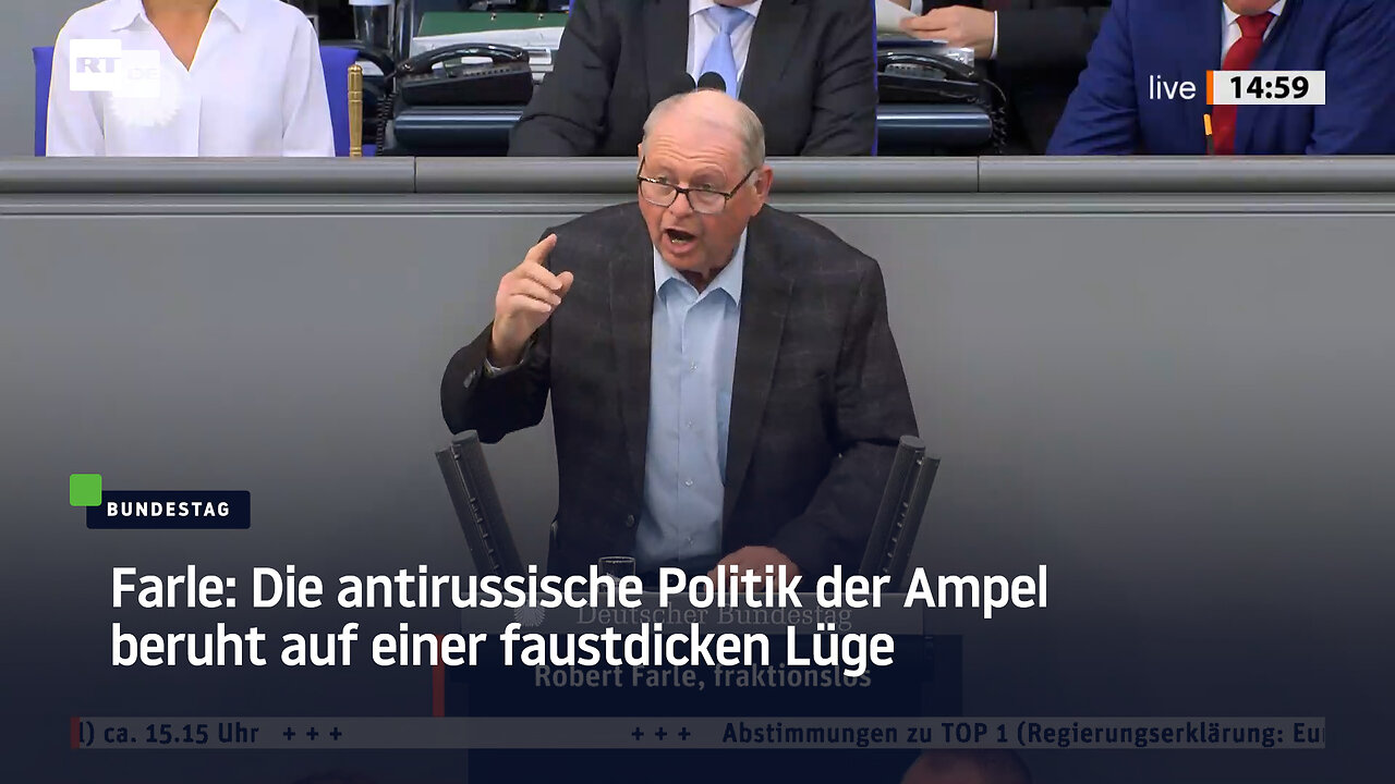 Farle: Die antirussische Politik der Ampel beruht auf einer faustdicken ...