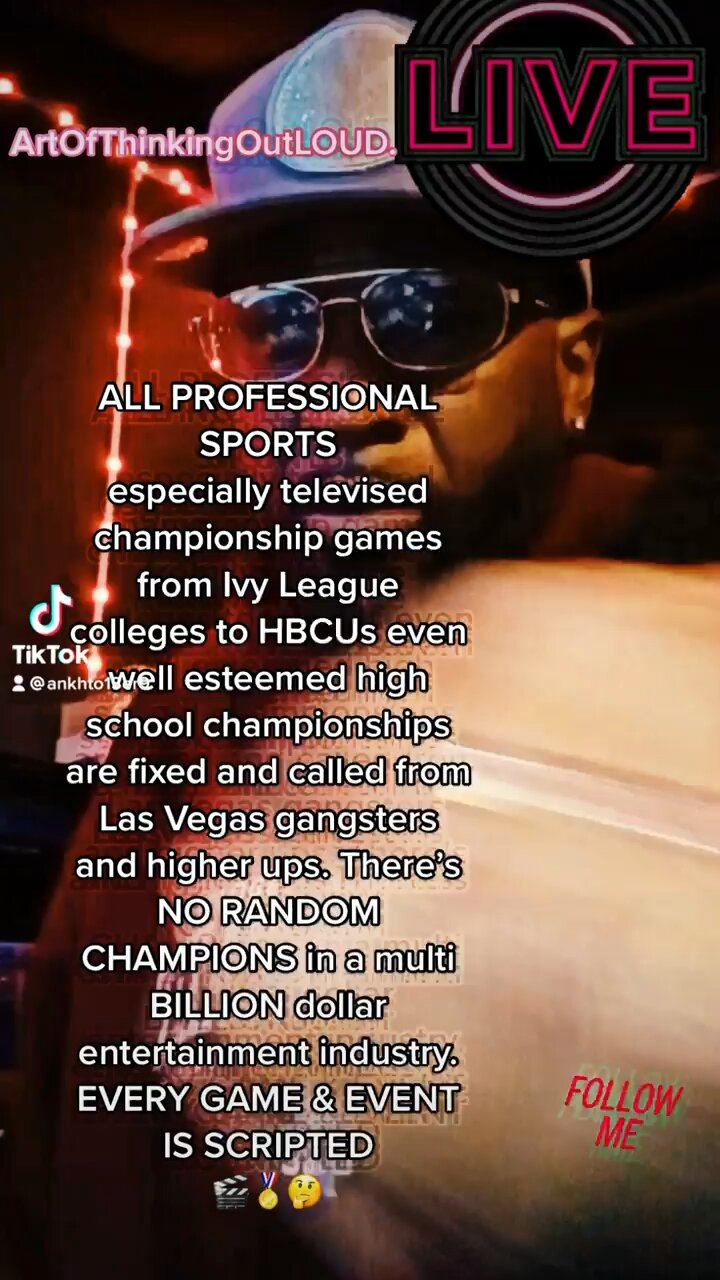 ALL MAJOR SPORTS ARE SCRIPTED
