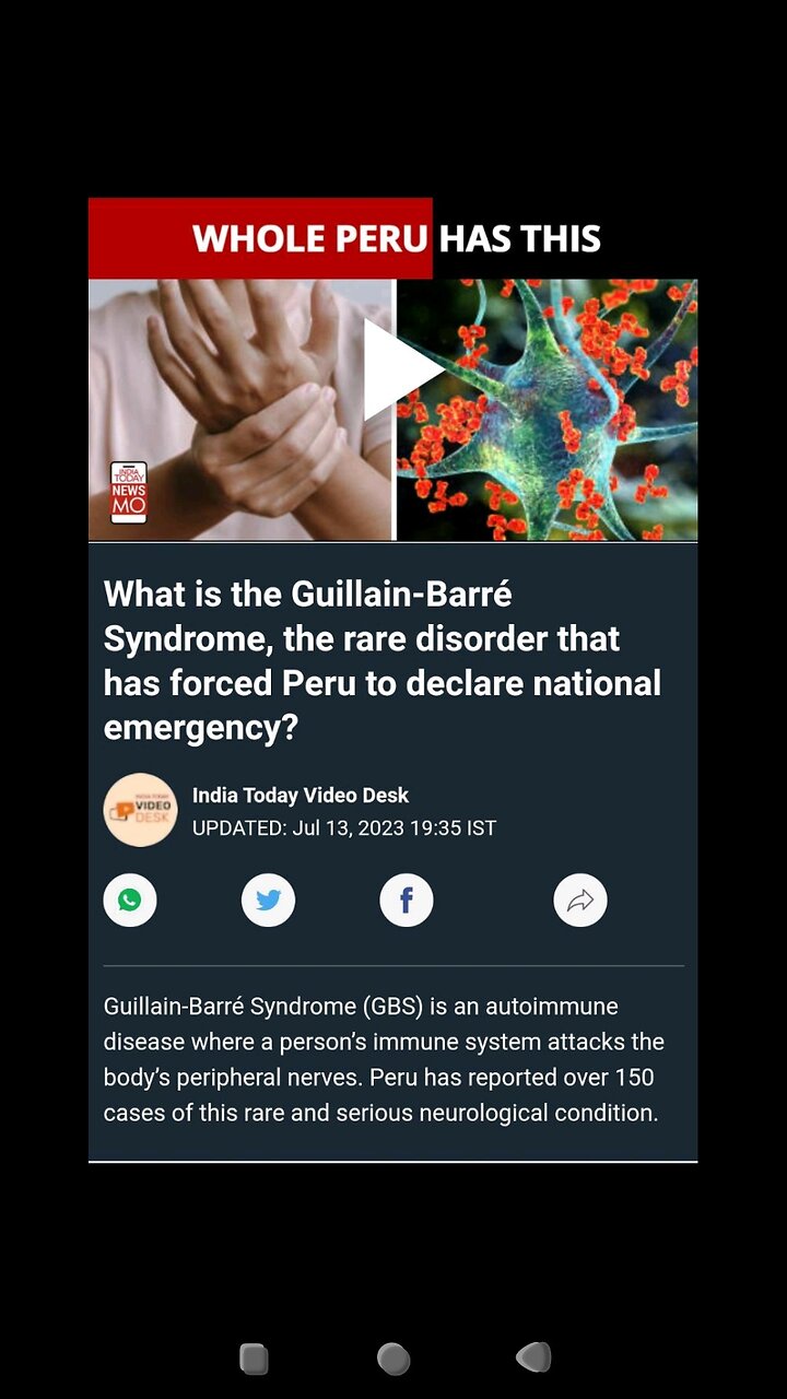 What is the Guillain-Barré Syndrome, the rare disorder that has forced Peru...