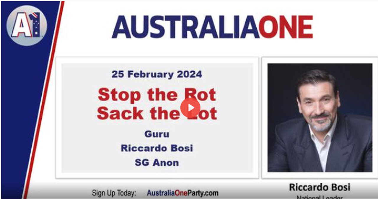 AustraliaOne Party (A1) - STRSTL with SG Anon (25 February 2024)