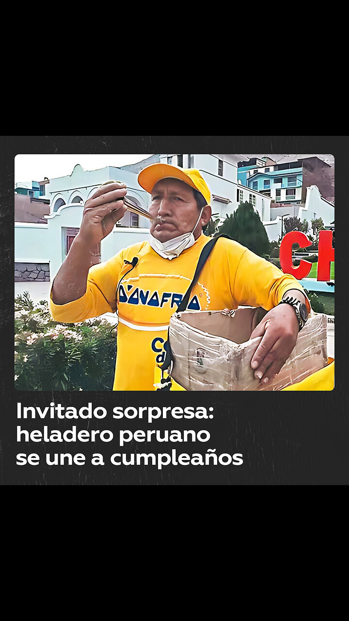 Heladero es sensación en Perú al unirse a un cumpleaños