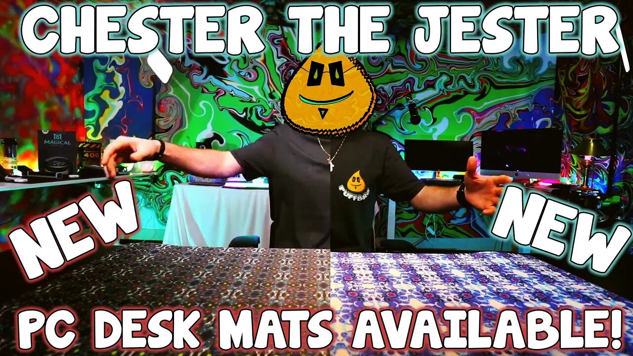 Puffbro 3D Desk Mat MERCH DROP! Blue & White "Chester The Jester" NOW ...