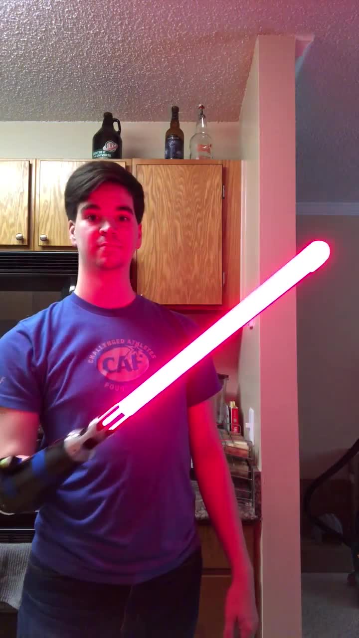 Amputee Creates Light-saber Attachment For His Bionic Arm