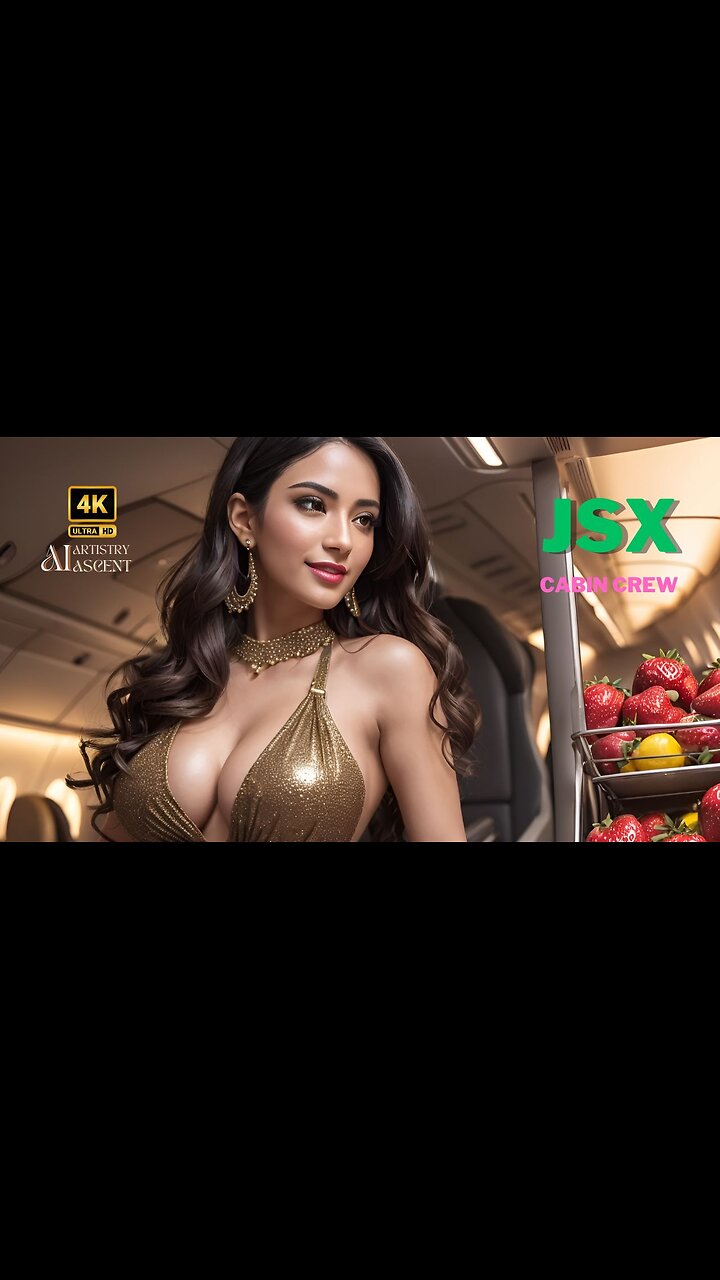 4K AI Artistry Lookbook Model 💖 Ai Lookbook Girl Kalitta Charters 👗 Cabin crew dress #aiartsty