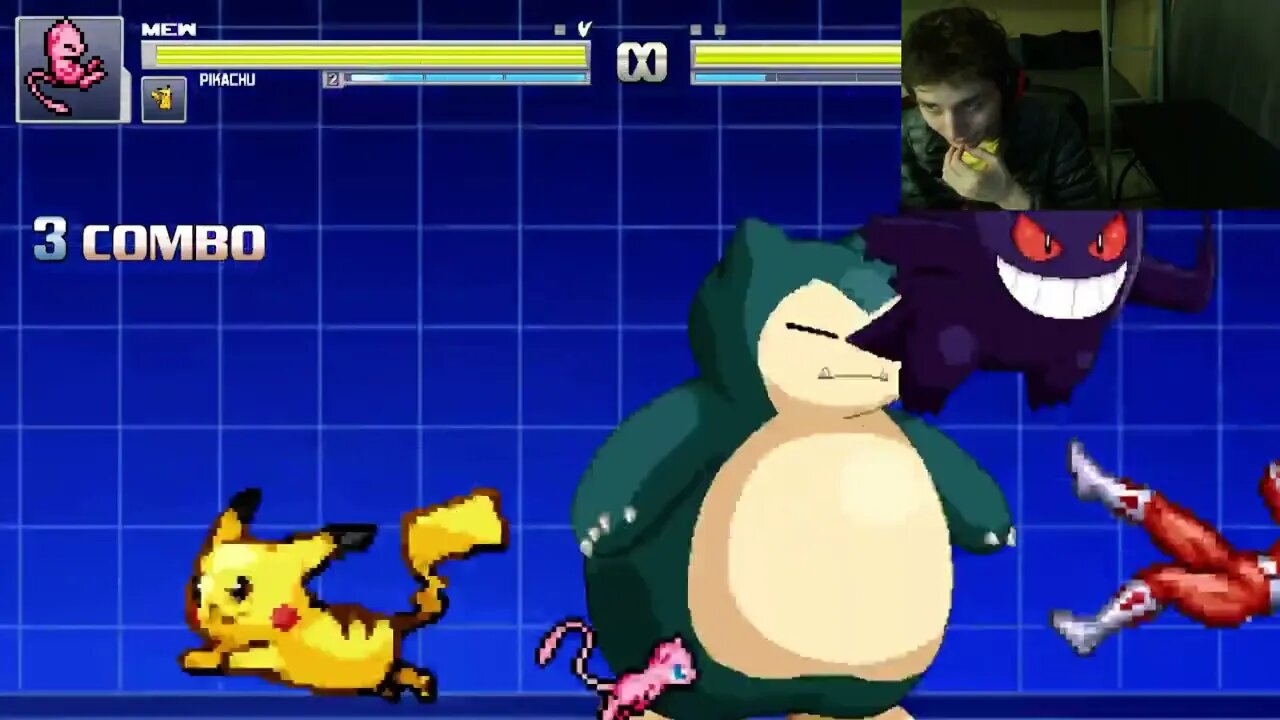 Pokemon Characters (Pikachu, Gengar, Snorlax, And Mew) VS Red Ranger In ...