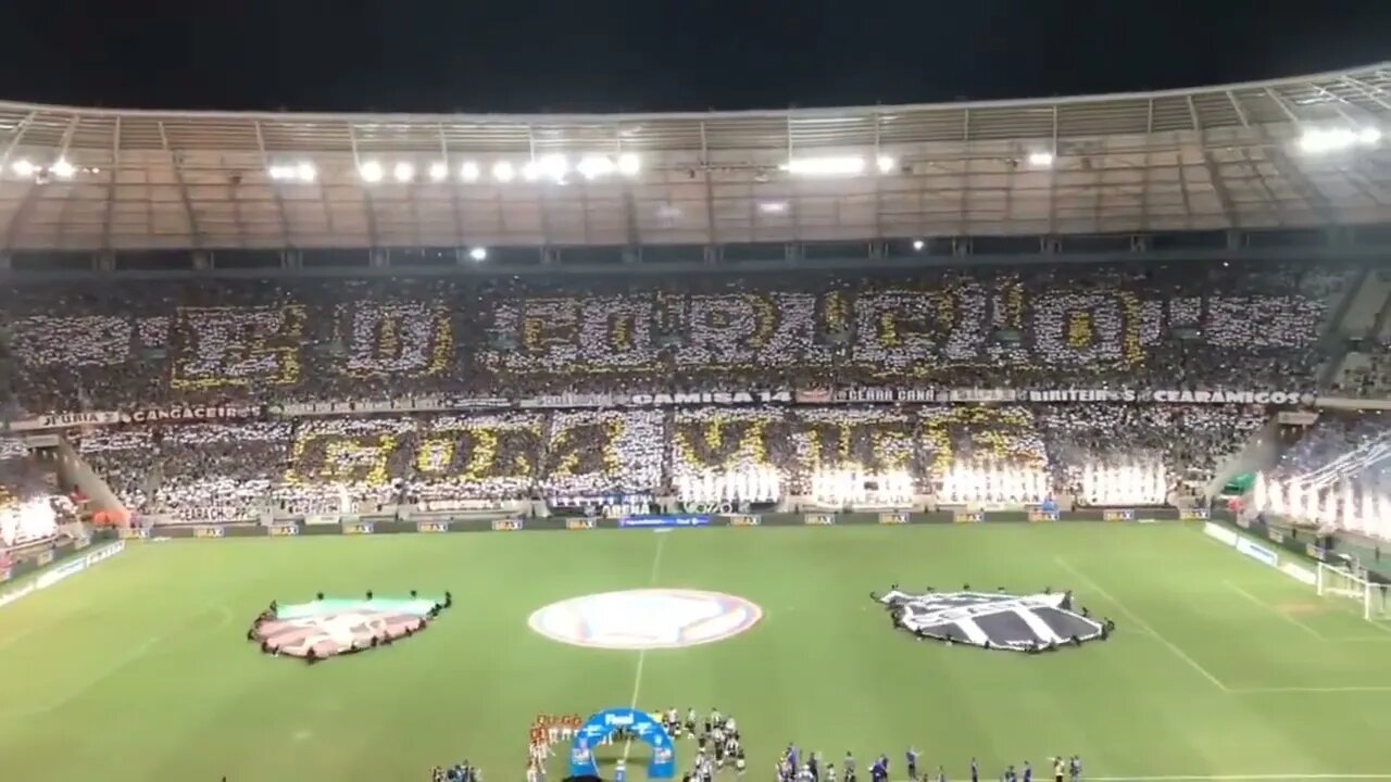 Torcida do Ceará fazendo mosaico na final da Copa do Nordeste 2023 ...