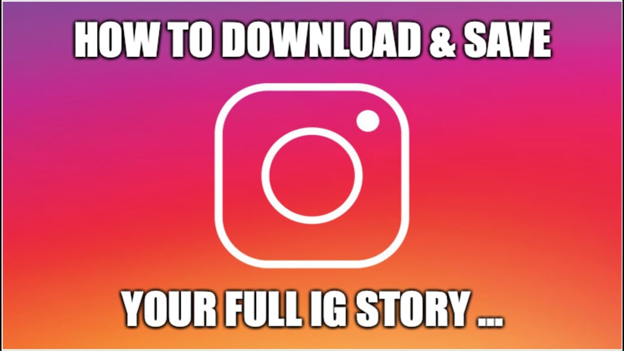 How to DOWNLOAD & SAVE Your Full IG Story on Instagram - Basic Tutorial ...