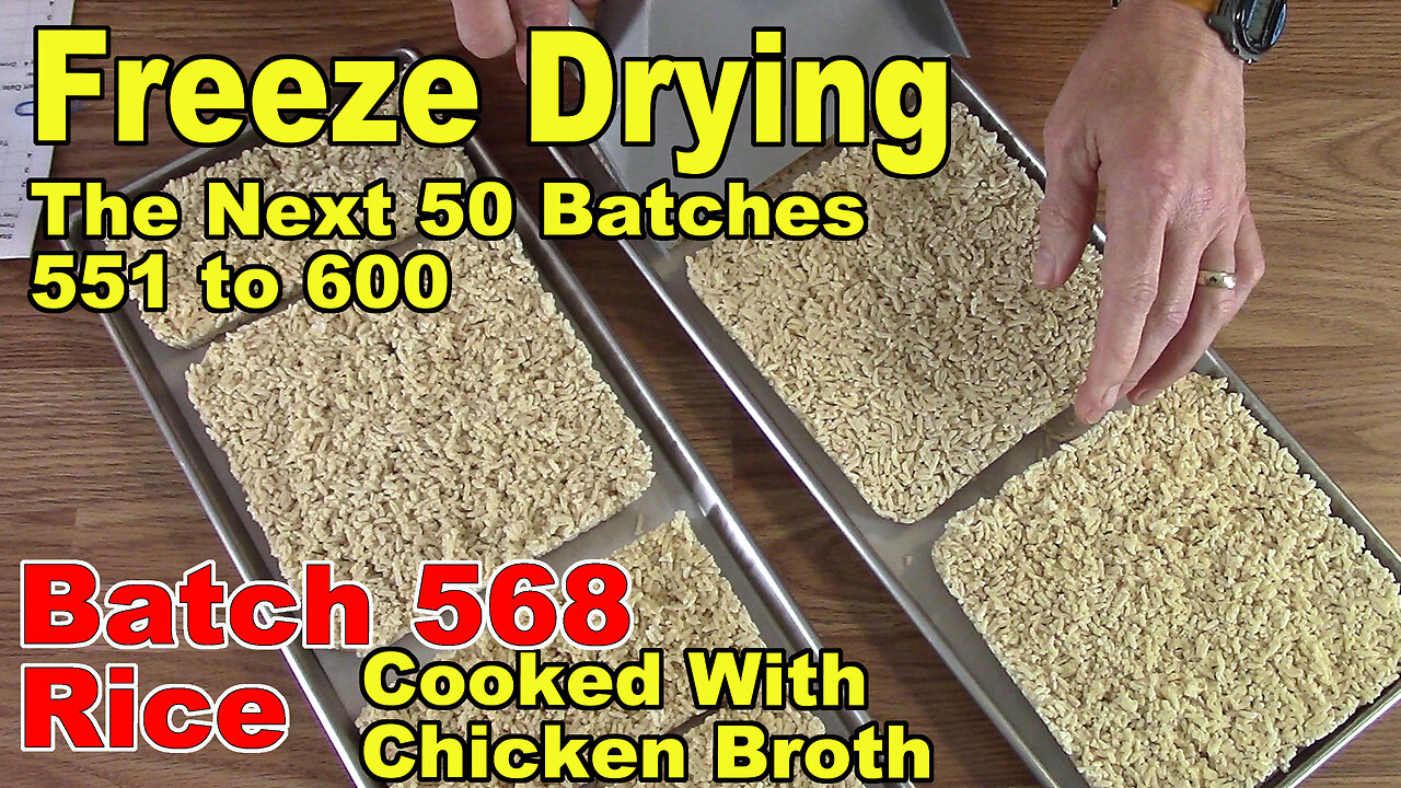 Freeze Drying - The Next 50 Batches - Batch 568 - Rice Cooked with ...