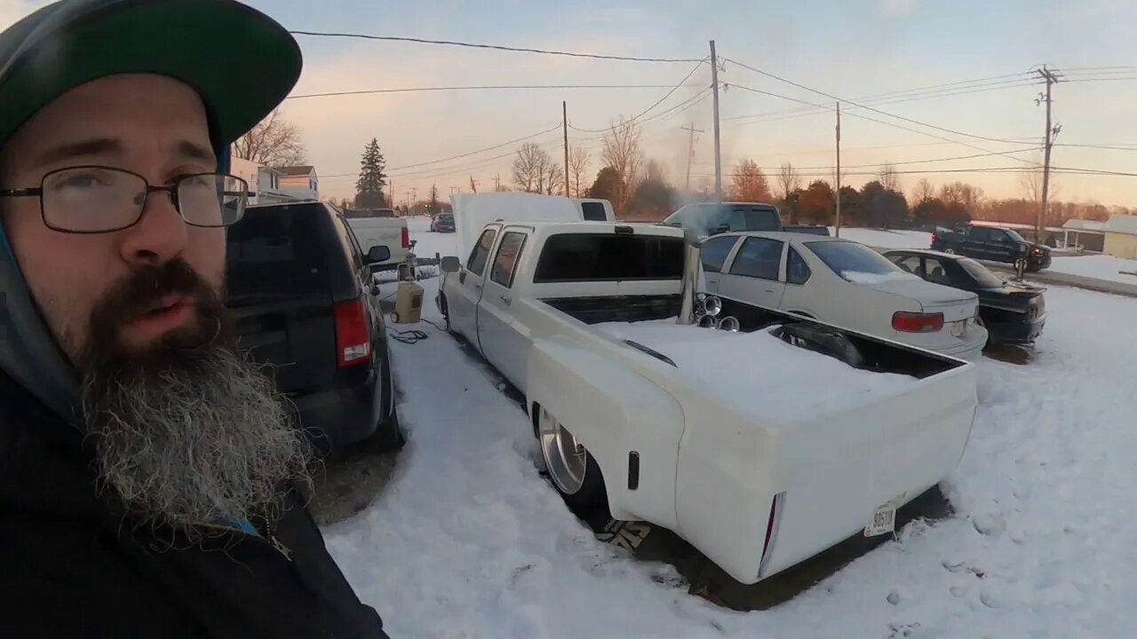 SQUAREBODY CHEVY 5.9 CUMMINS SWAP COLD START BAGGED BODY DROPPED DUALLY ...