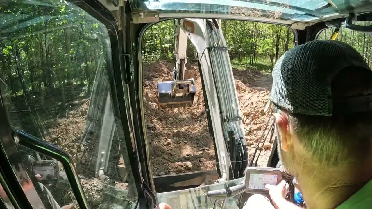 THIS DJI MIC IS AWESOME! Digging core trench for A wildlife pond ...