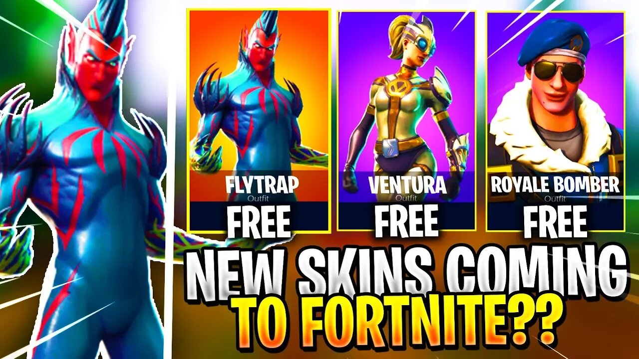 ALL *NEW* LEAKED SKINS COMING TO FORTNITE!! (FLYTRAP, ROYALE BOMBER ...